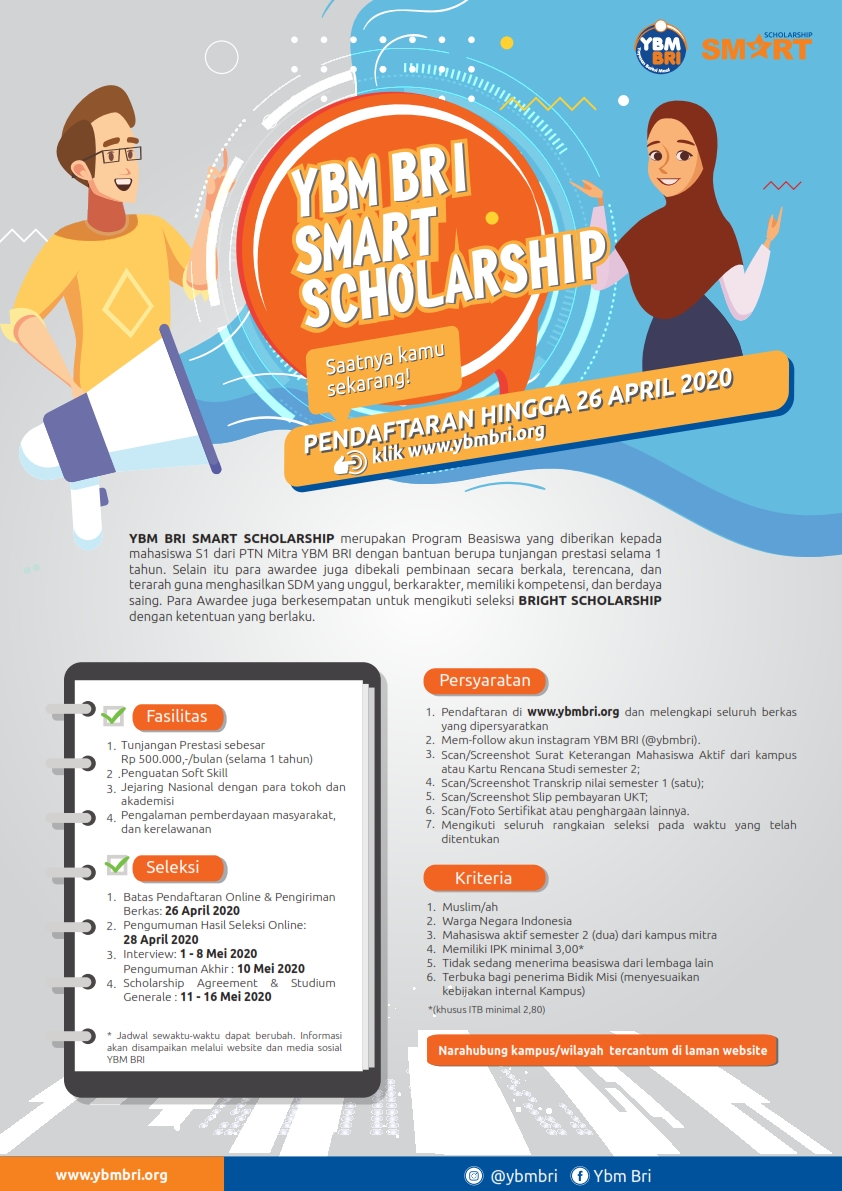 YBM BRI SMART SCHOLARSHIP - Fakultas Ilmu Sosial dan Ilmu Politik