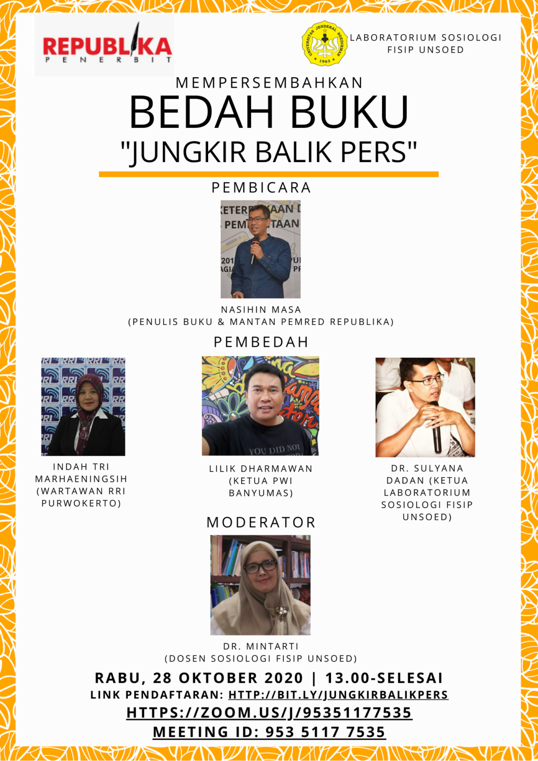 Laboratorium Sosiologi Bedah Buku “Jungkir Balik Pers” Karya Nasihin Masa – Fakultas Ilmu Sosial ...