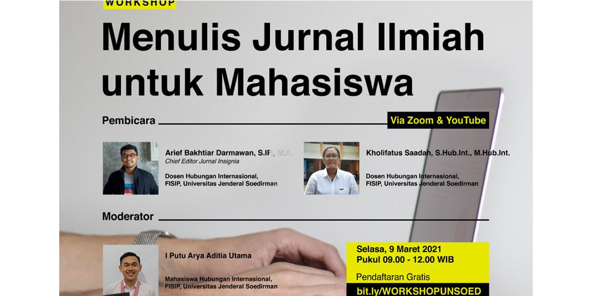 Soedirman Center for Global Studies Sukses Menyelenggarakan Workshop Penulisan Jurnal Ilmiah ...
