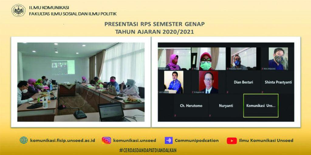 Persiapan Semester Genap Tahun 2020/2021, Jurusan Ilmu Komunikasi Mengadakan Presentasi RPS ...