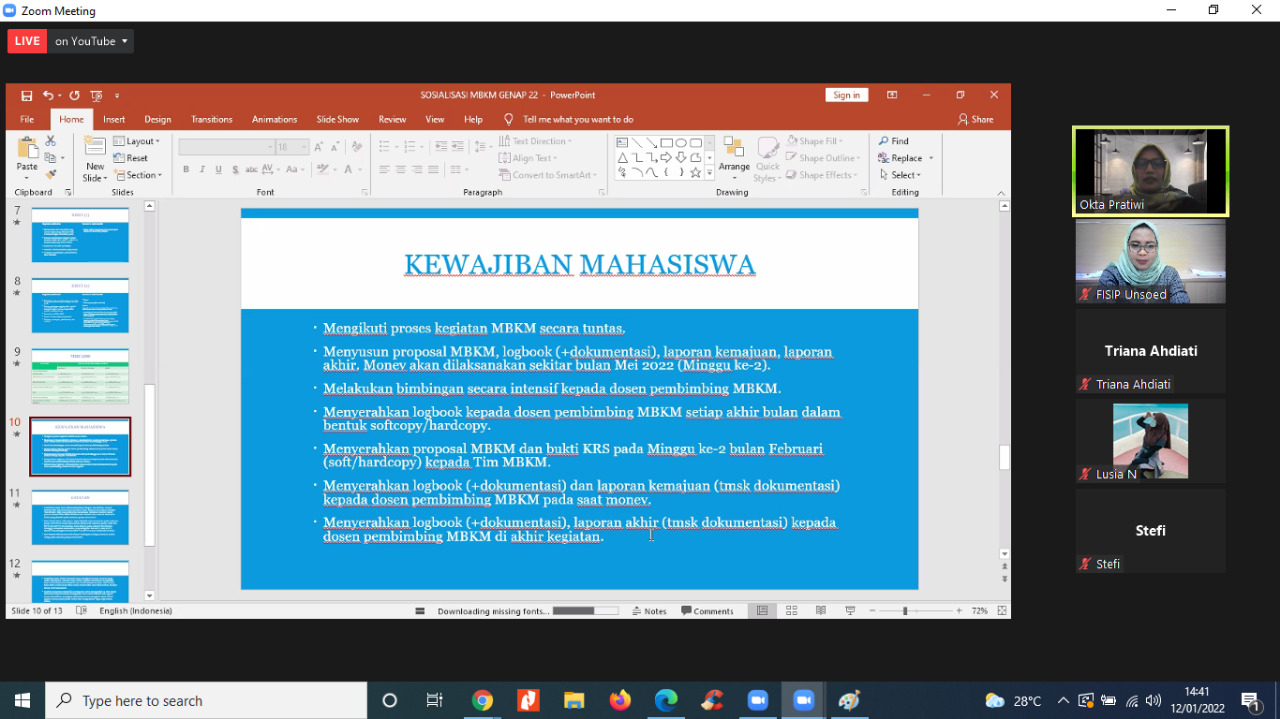 Sosialisasi Program MBKM Jurusan Ilmu Politik Semester Genap TA 2021/ ...